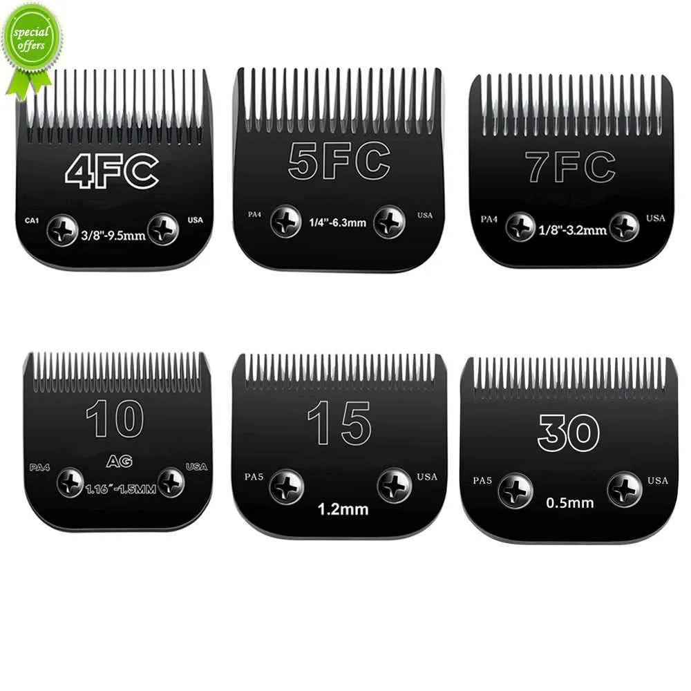 4FC#5FC#7FC#10#15# Black Blade Dog Grooming Detachable Pet Clipper Blade Made of Stainless Steel ...