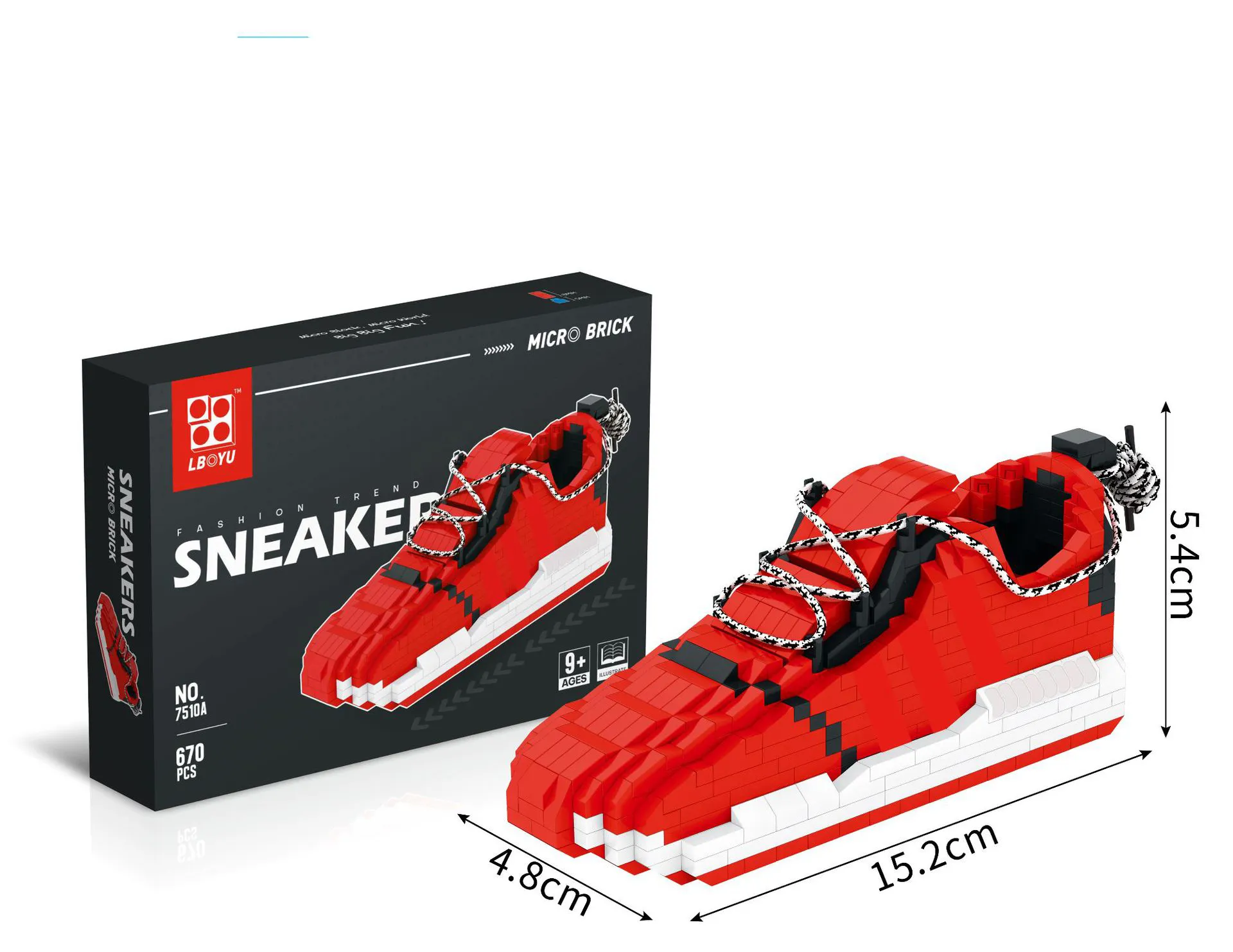 Cute Cartoon Mini Building Blocks Set - DIY Anime Sneakers Model Kit ...