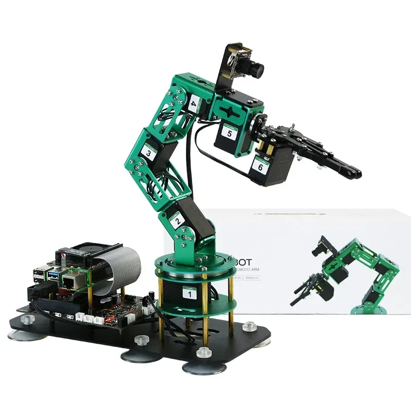 DOFBOT AI Vision Robotic Arm Kit with Anodized Aluminum Car Shell for ...