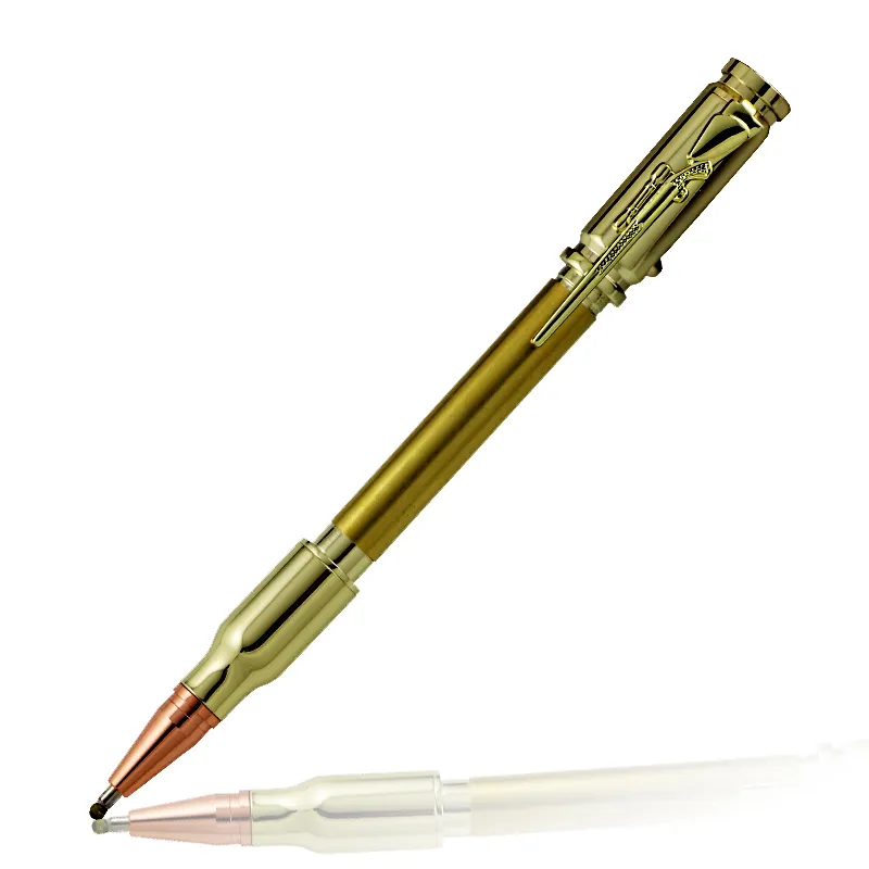 Bolt Action Rifle Pen Kit 0.7/1.0mm Gel Ink Metal Pen, 145mm Wooden ...