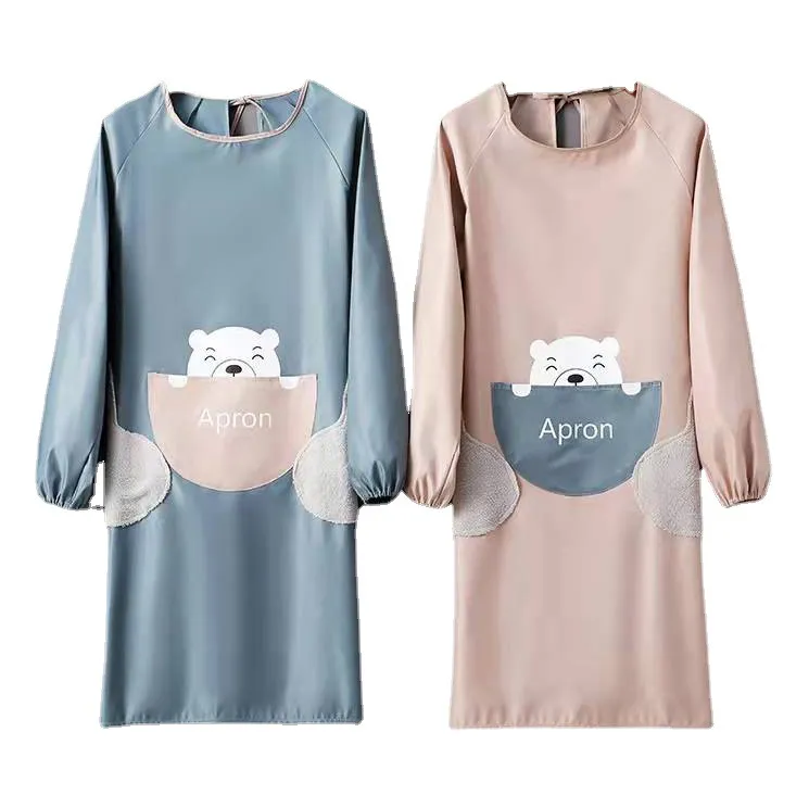 DHgate.com:Kitchen women's long sleeved apron waterproof and oil ...