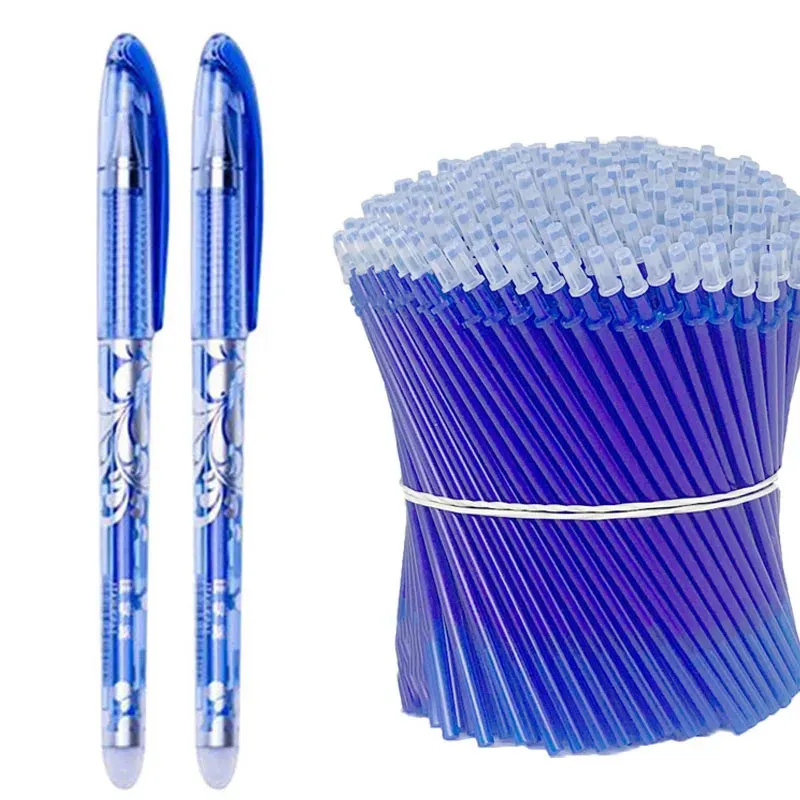 100 Gel Pens Set - Erasable Option, Retro Style 0.5mm, Washable Grip ...
