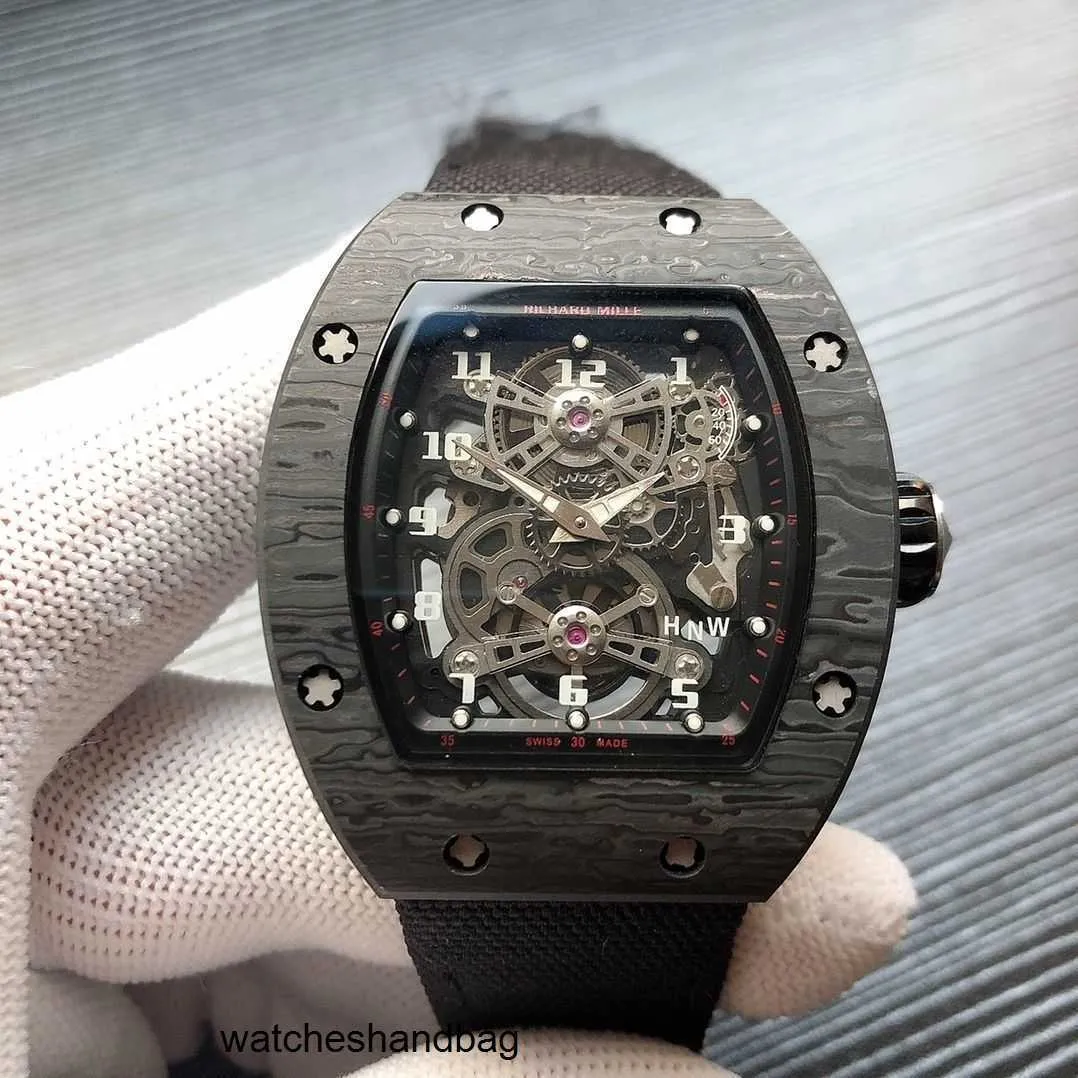 Men's Automatic Watch - Carbon Fiber, Wine Barrel Design, Large Dial, Mechanical Style, Similar ...