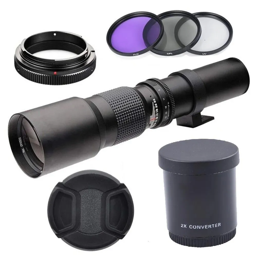 Long Reach 500mm 1000mm F8 Manual Telephoto Prime Lens With 2X ...