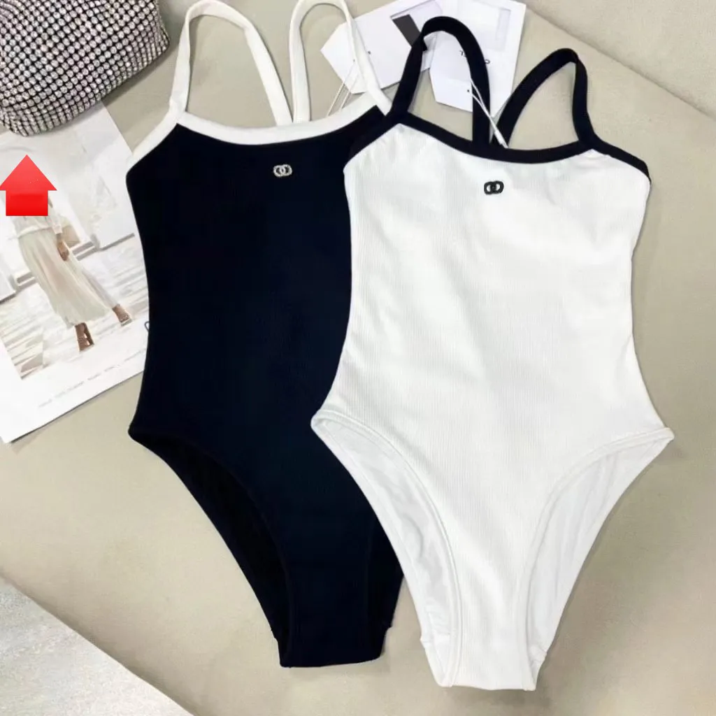 Attractive Strong Ribbed Females's Single Swimsuit High Waisted ...