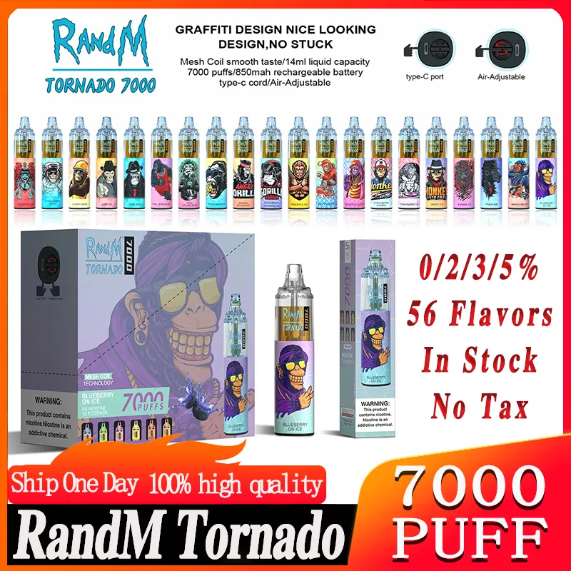 Puff 7000 Original RandM Tornado Puffs 7000 7k Puff Disposable E ...