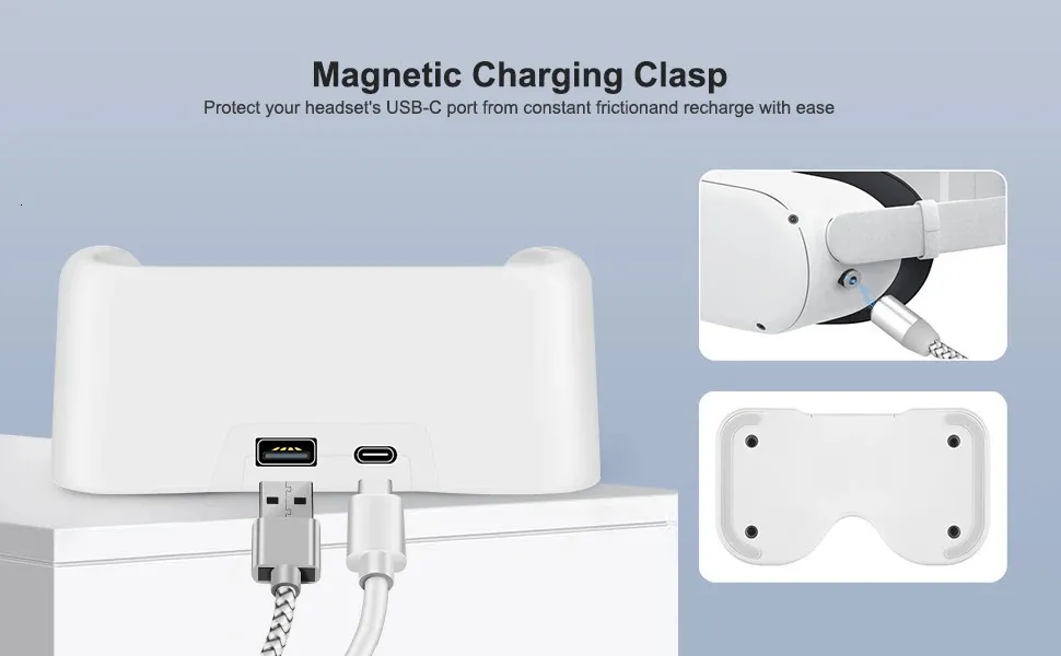 Oculus Quest 2 VR Microsoft Headset And Controller Charger With Dual ...