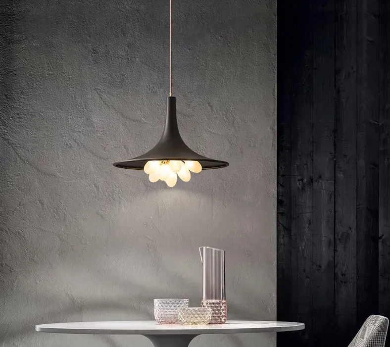 Nordic Loft Style Modern LED Pendant Light Iron Glass Grape Modeling ...