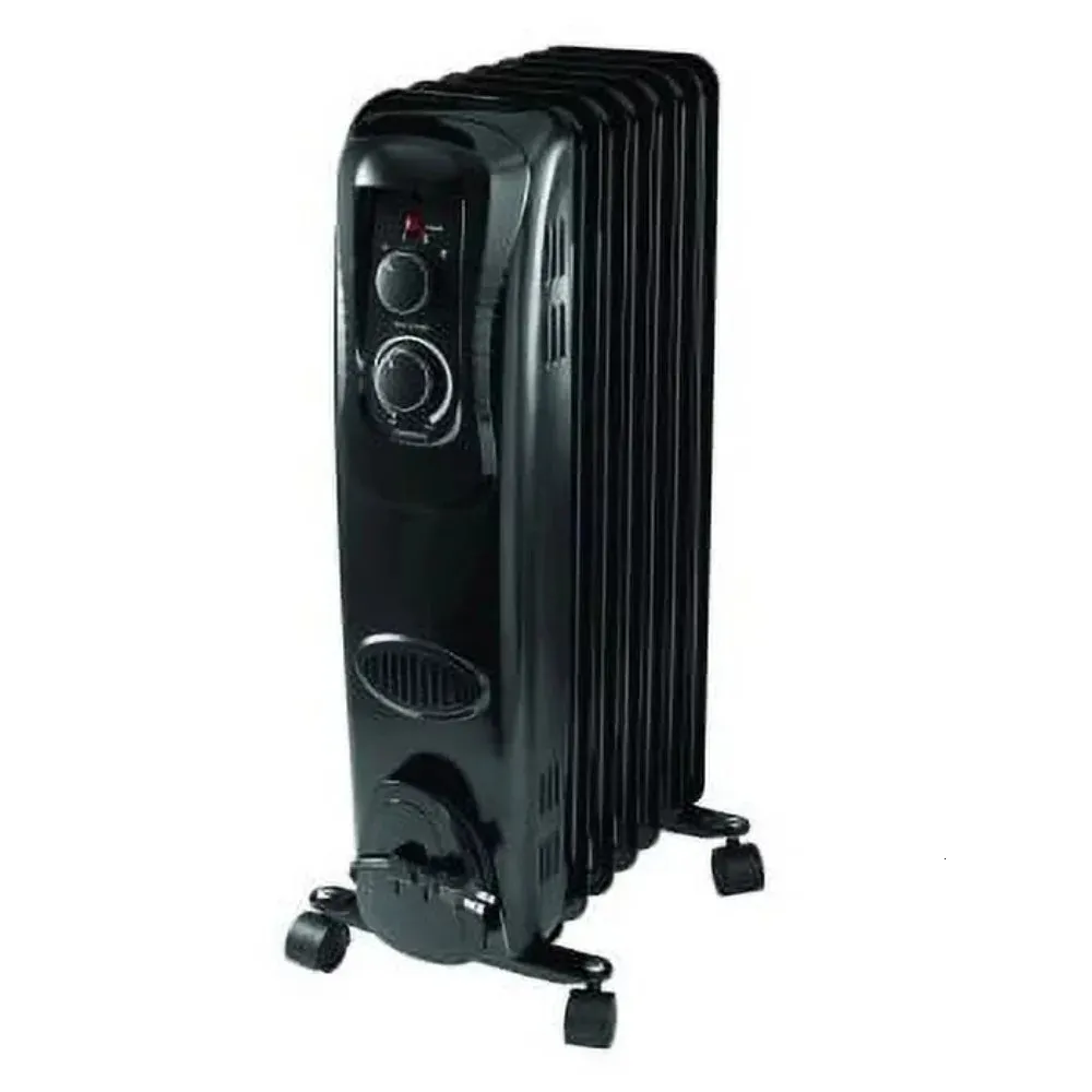 DHgate Mainstays Oil Filled Radiant Space Heater with Adjustable Thermostat Black 231123 Home Garden