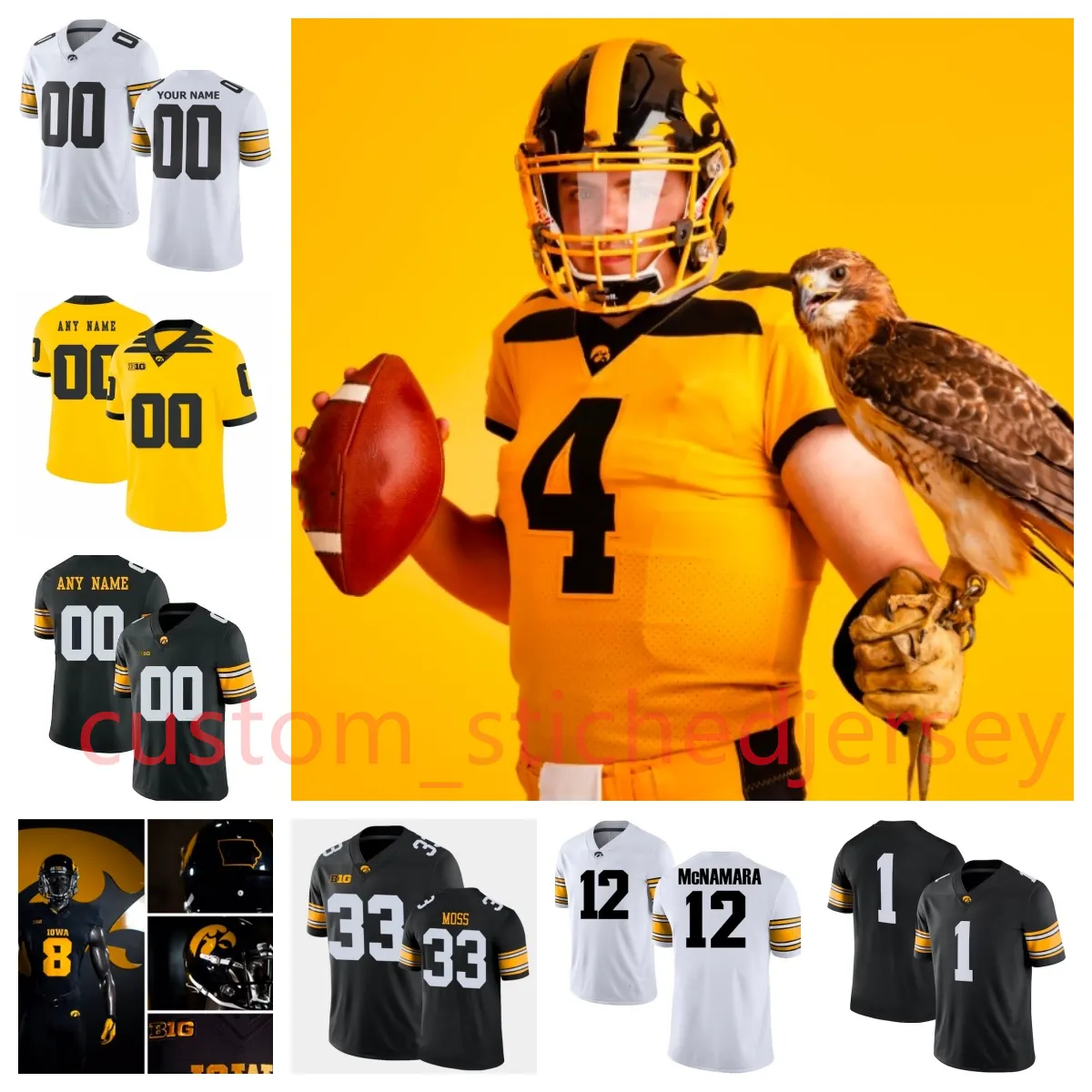 Maillot De Football Deacon Hill Iowa Hawkeyes Marco Lainez Poholsky ...