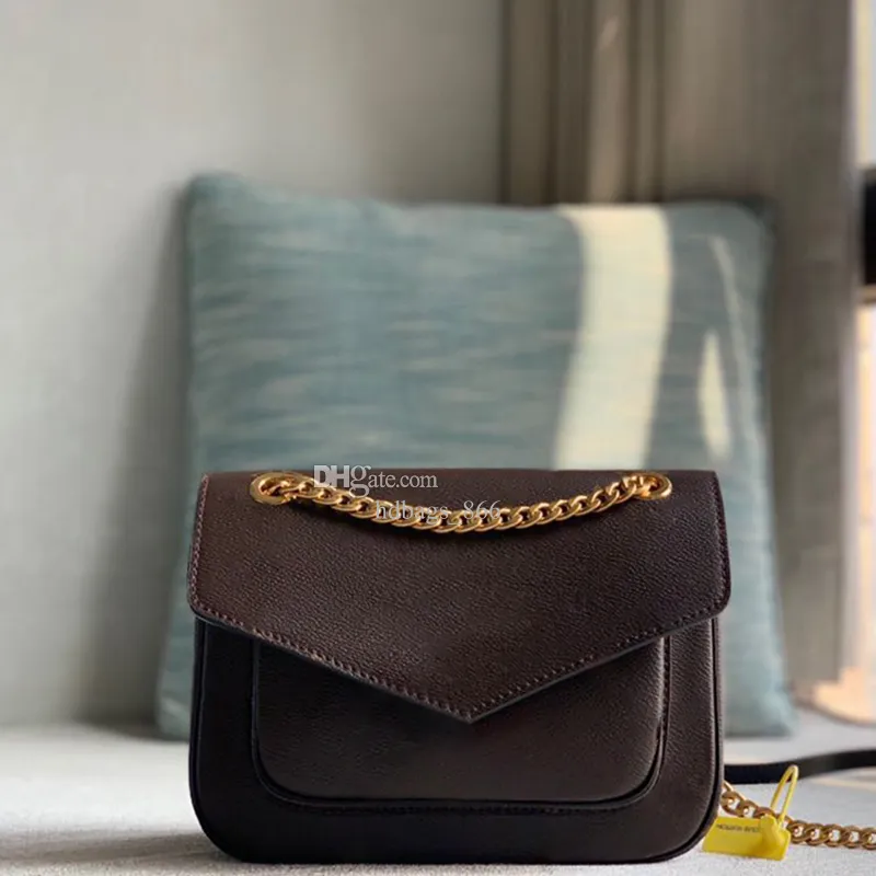 Designer Chain Bag, Premium Leather Crossbody Bag 23CM Compact Luxury ...