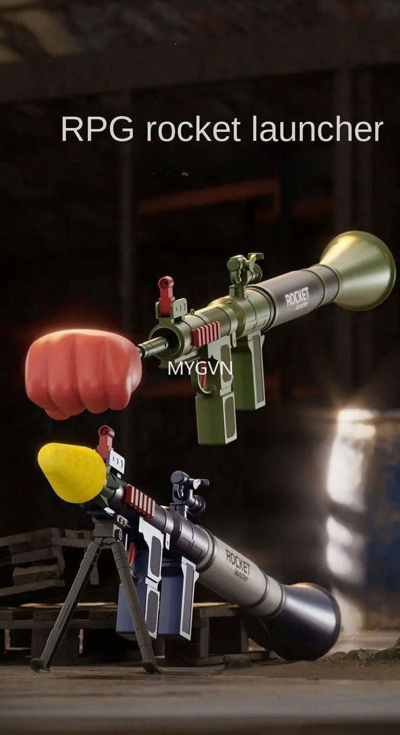 RPG Fist Rocket Launcher Target Toys Gun Manual Air Shooting Grenade ...