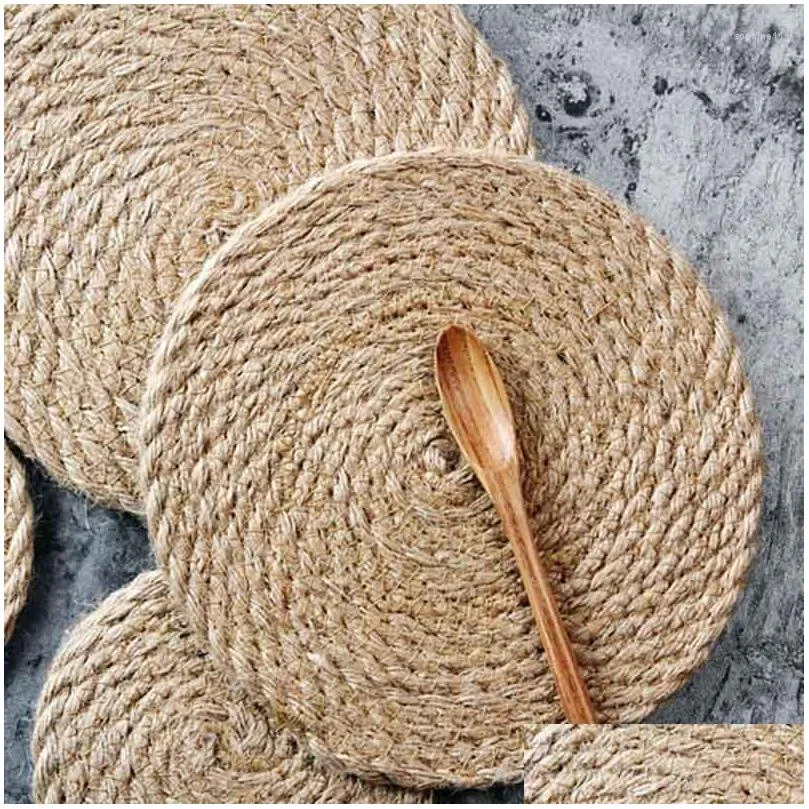 DHgate.com:Handmade Linen Round Placemats, Non-Slip Corn Hl Table Mats ...