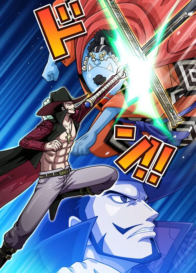 Mens One Piece Dracule Mihawk Cosplay Set Back With Hawk Eye Design ...