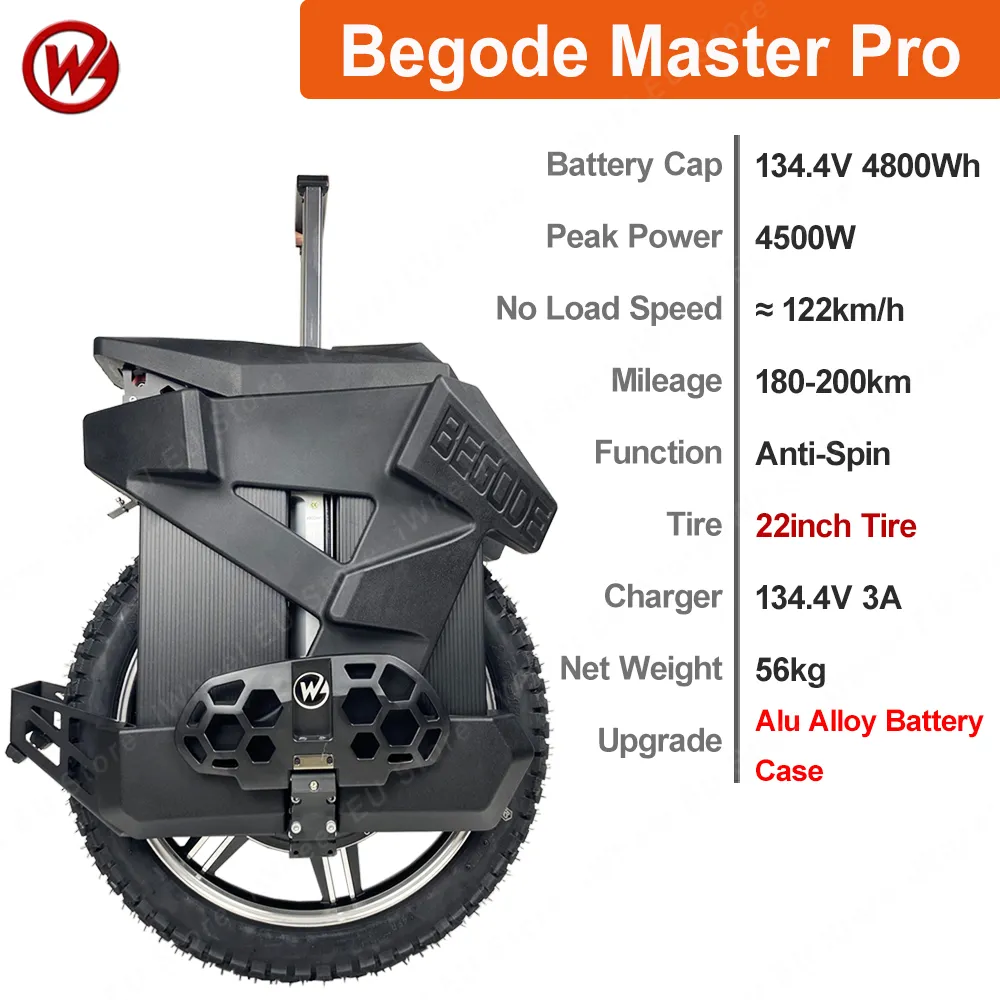 Newest Begode Master Pro Scooter 134.4V 4800Wh 50E Battery 4500W Motor ...