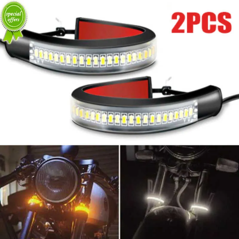 DHgate.com:2 in 1 Motorcycle Turn Signal Lamp, Dual Color Flowing Brake ...