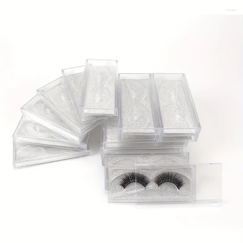 3-Slot Lash Case - Portable False Eyelash Storage Box w/ Glitter Card ...