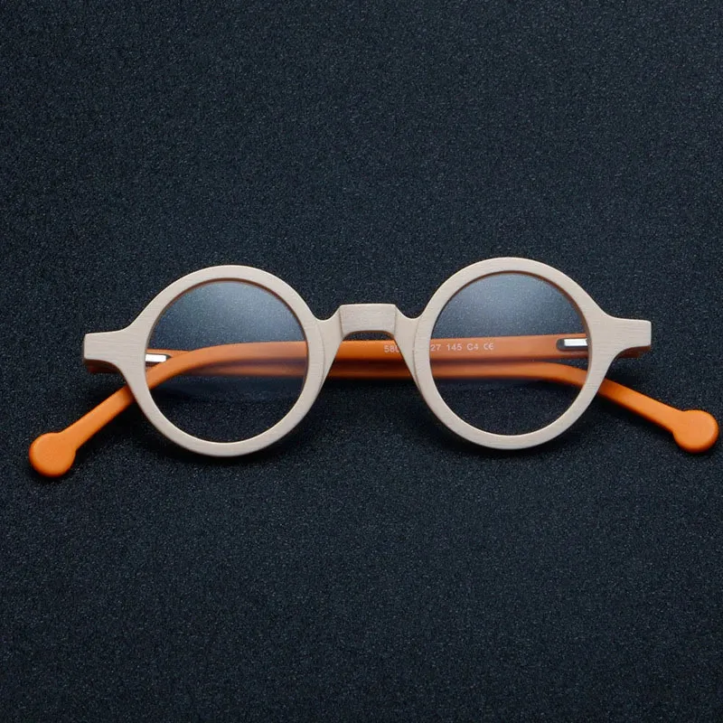 Handmade Round Vintage Acetate Optical Punk Glasses Men Spring Leg ...