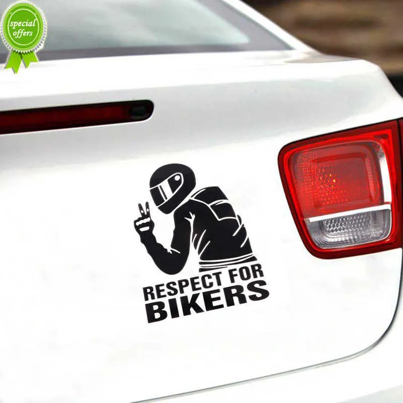 15x11CM Respect For Bikers Sticker Car Motorcycle Personalized ...