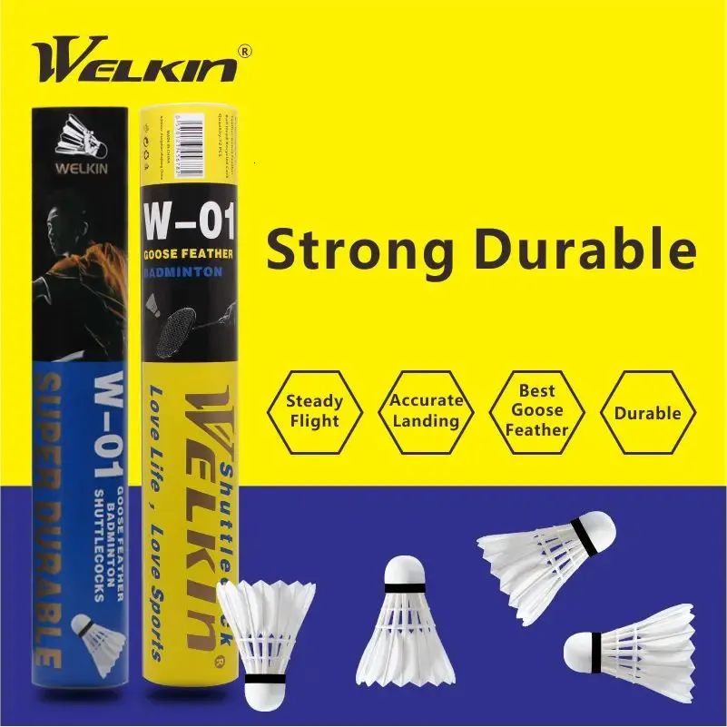 White Goose Feather Badminton Victor Badminton Shuttlecock W01 For ...