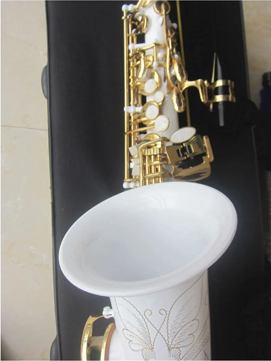 Alto Saxophone Instrument 2025 E Flat Alto Sax High Quality White ...