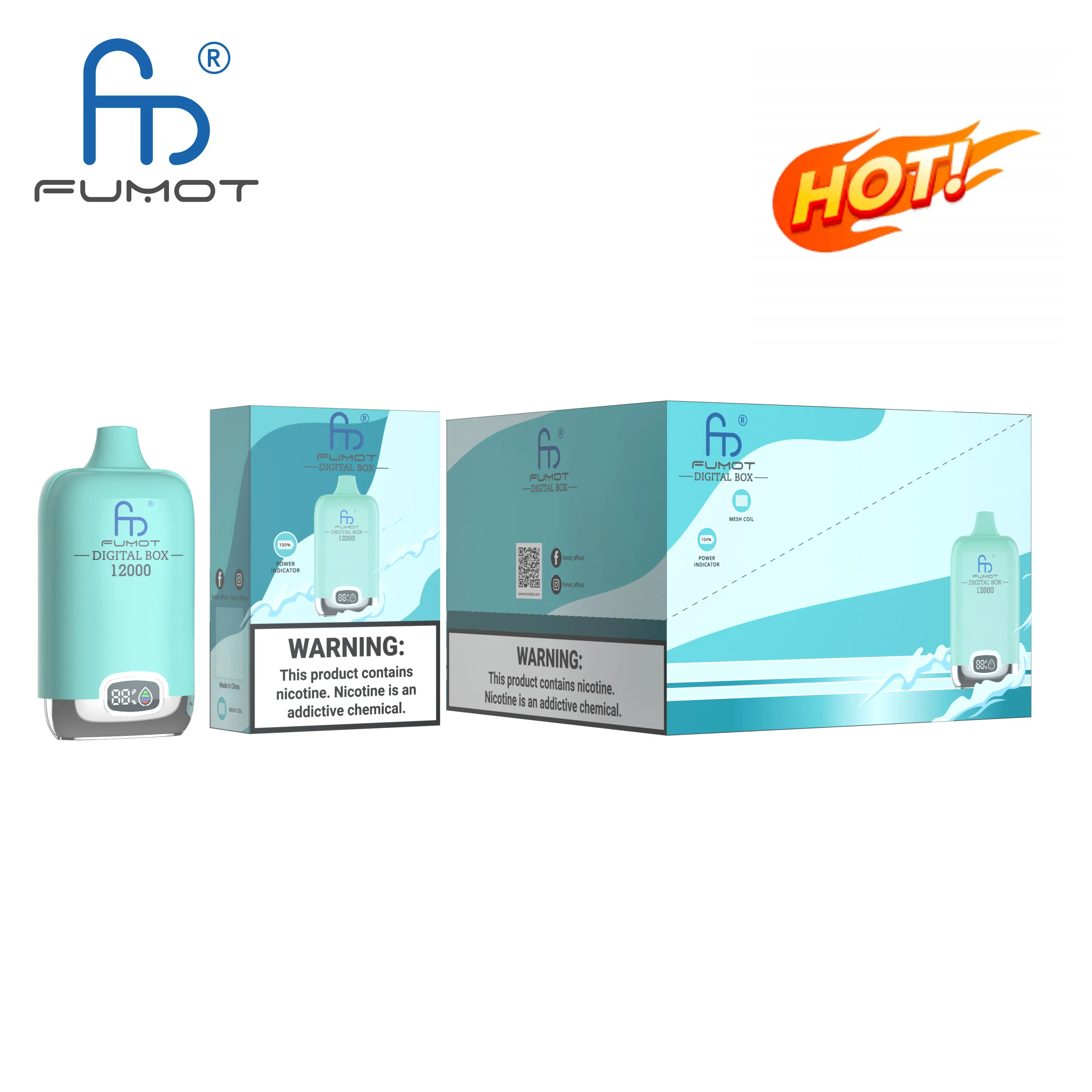 Original Fumot Digital Box 12000 Puffs Disposable Vape Electronic ... Original Fumot Digital Box 12000 Puffs Disposable Vape Electronic ...