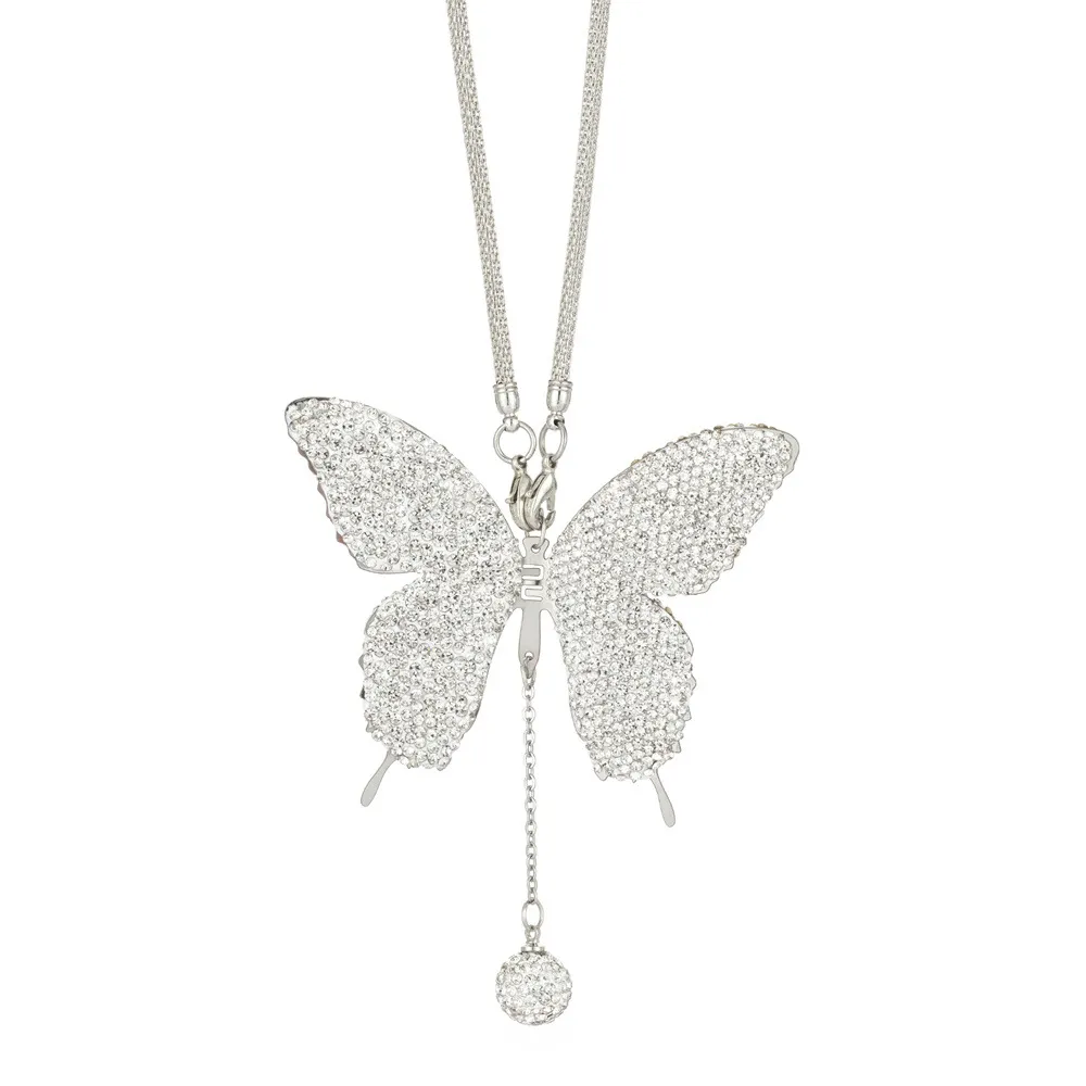 DHgate.com:Unique Butterfly Car Charm: Elegant Crystal Pendant for ...