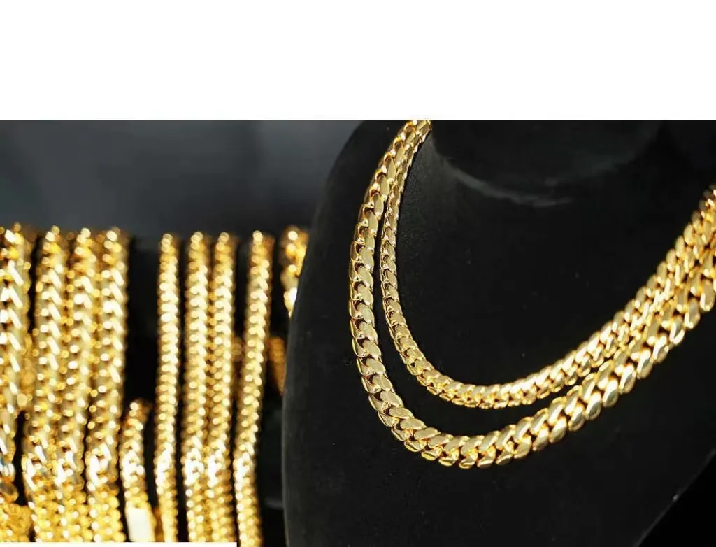 Designer 20mm Copper Cuban Chain Pendant Mens Gold Chain Necklace ...