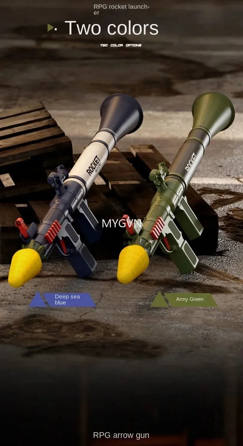 RPG Fist Rocket Launcher Target Toys Gun Manual Air Shooting Grenade ...