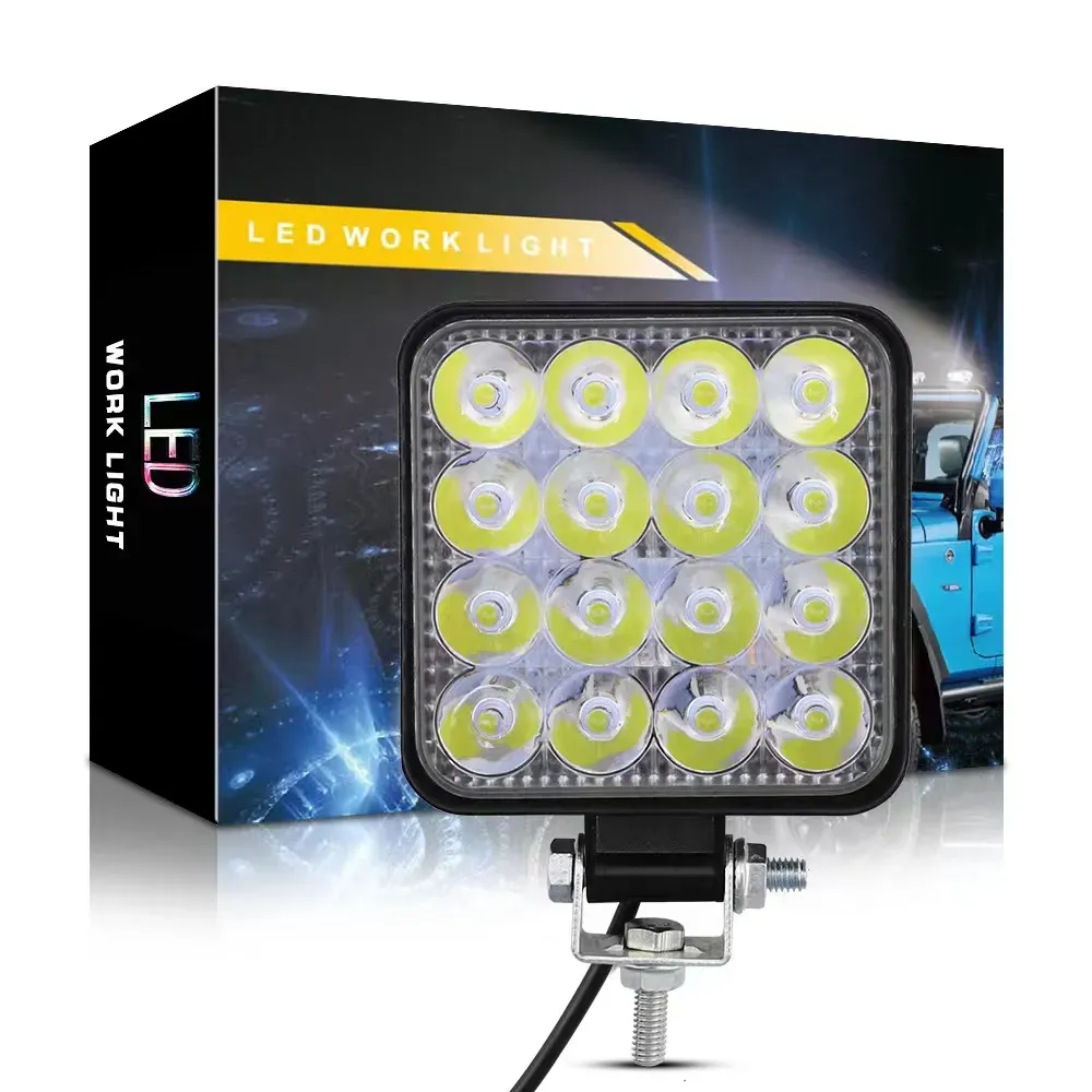 DHgate.com:Ultra-Bright 48W Mini LED Light Bar, Round/Square Worklight ...