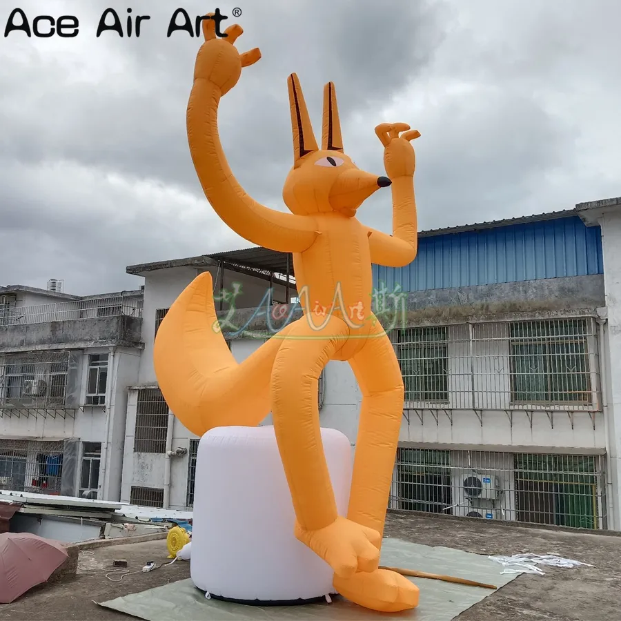 Fox Stuffed Animal: Yellow Long Strip Inflatable Fox Decoration ...