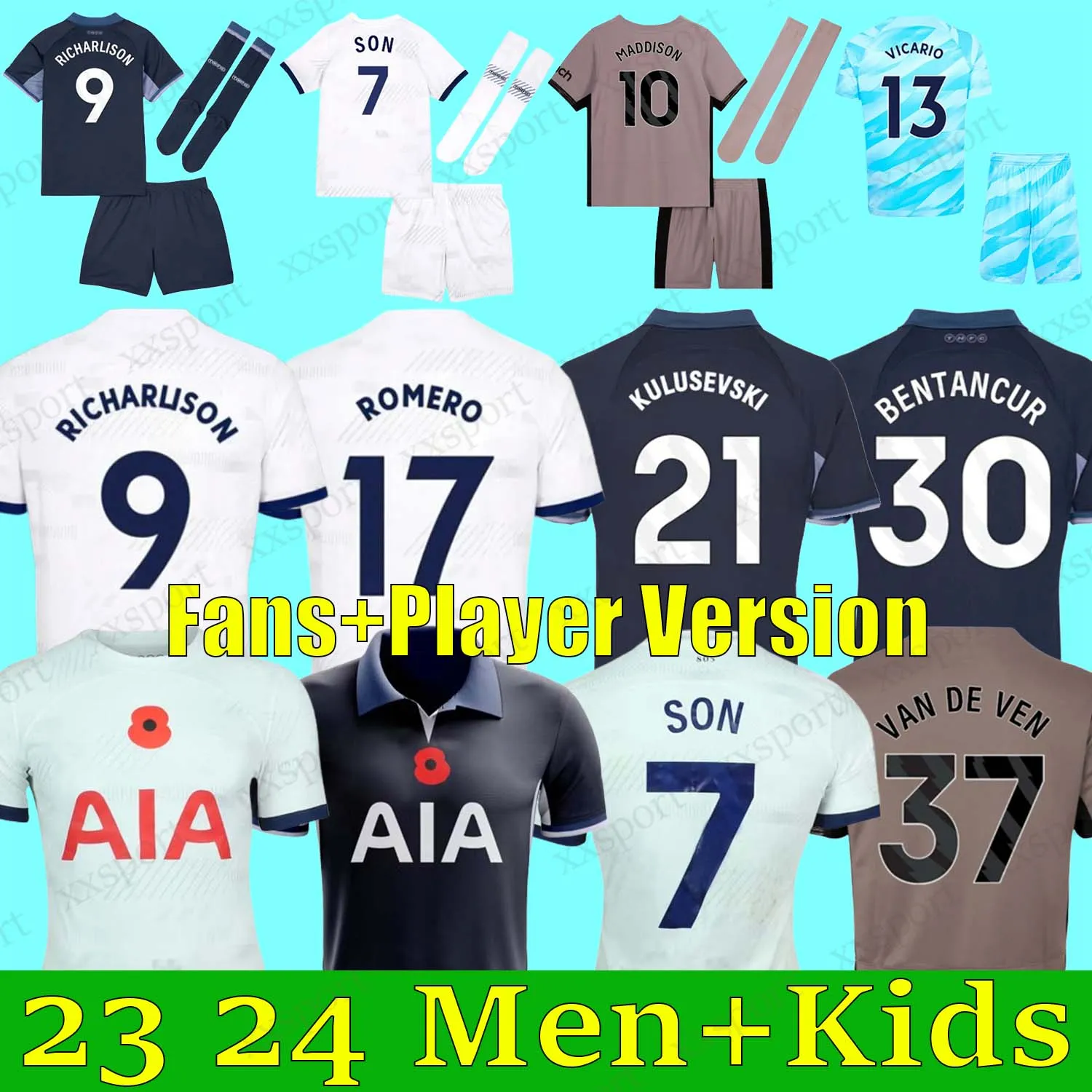 SON MADDISON Soccer Referee Jersey RICHARLISON, ROMERO, KULUSEVSKI, VAN ...