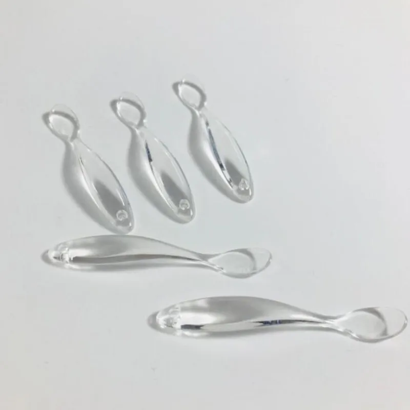 Mini Cosmetic Spatulas Disposable Clear Plastic Scoop Spoons For Masks ...