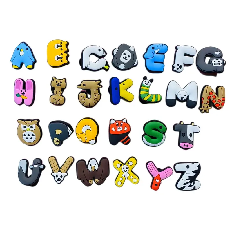 Home Decor Cartoon DIY Alphabet Crocs Shoe Goo Flower Shoe Goo Buckle ...