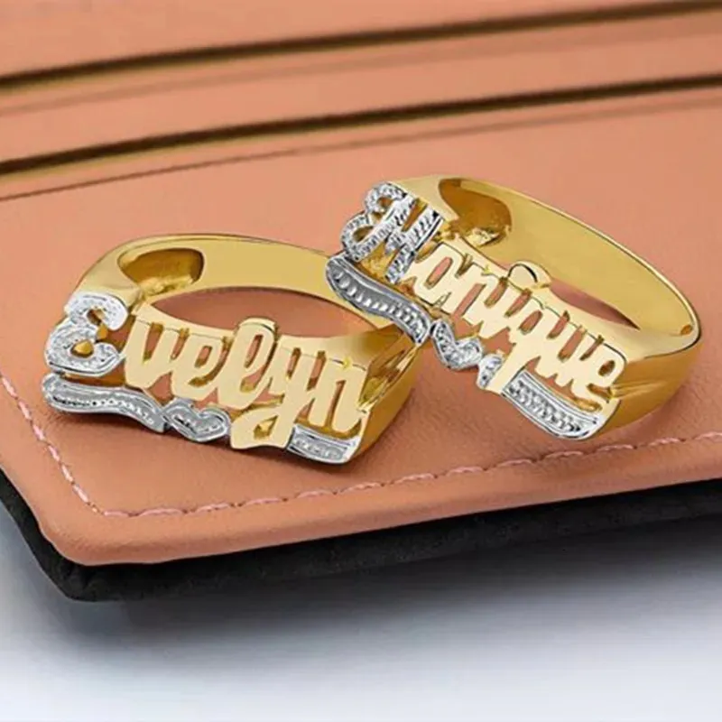Personalized Wedding Rings Custom Name Letter Ring... From Nan05, $34. ...