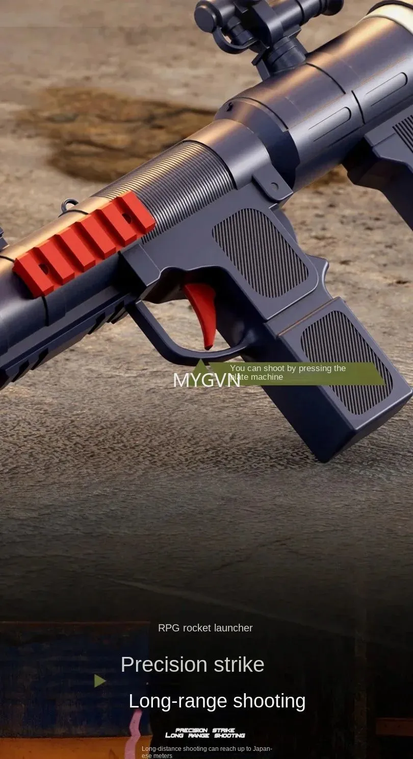 RPG Fist Rocket Launcher Target Toys Gun Manual Air Shooting Grenade ...