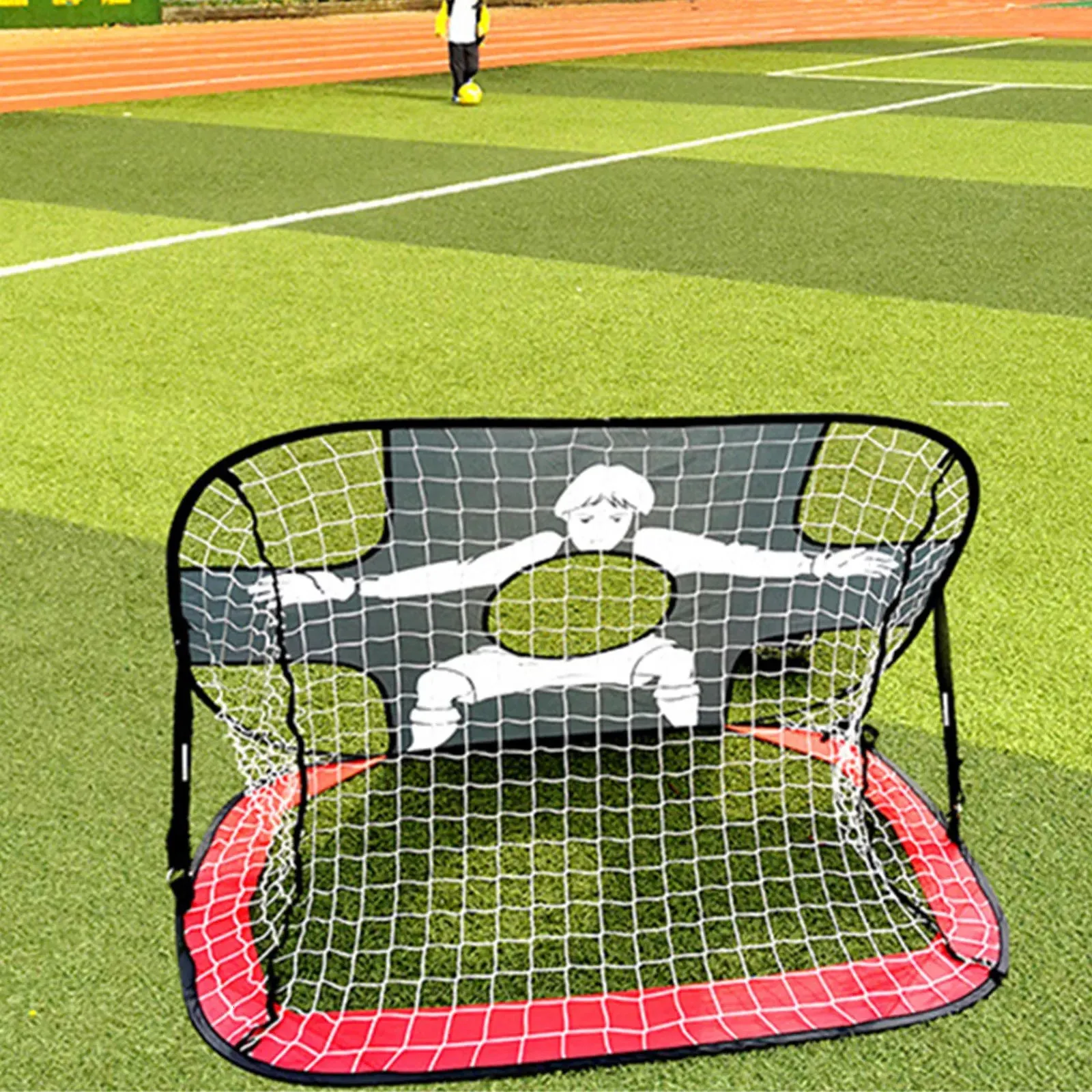 Mini Football Goal Set: Foldable Kids Soccer Target Net, Portable ...