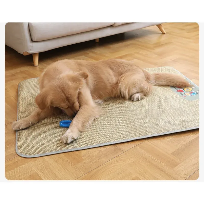 Rattan Ice Pet Summer Mat for Dogs and Cats - Breathable Kennel Pen ...