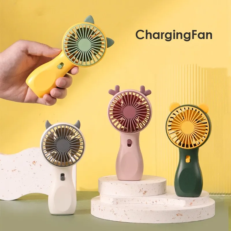 Portable Handheld Fan - Mini USB Rechargeable Fan with 3 Speeds, Small ...