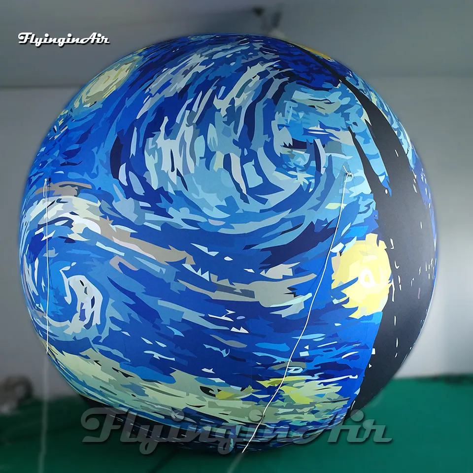 Decorative Balloons: Large Inflatable Ball Featuring A Starry Night ...