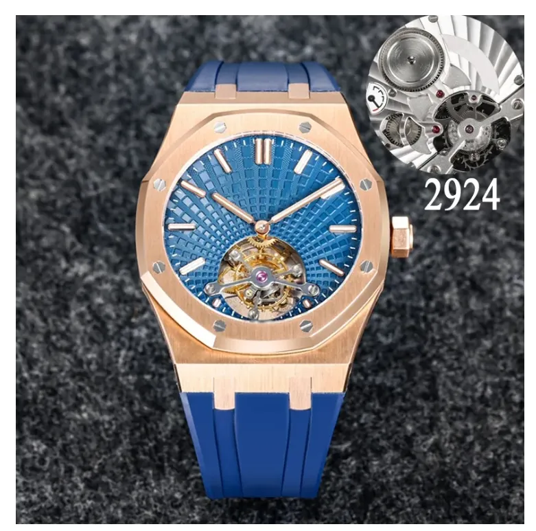 R8 Factory Men's Luxury Rose Gold Royal Watch With Skeleton Flywheel ...