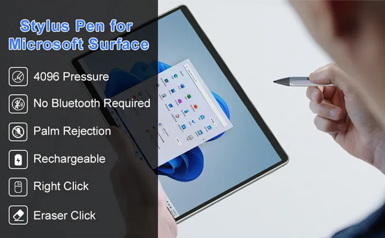 Lápiz Capacitivo Magnético Para Pantalla Táctil Para Microsoft Surface Pro Stylus Pen 9/8/X/7/6 ...