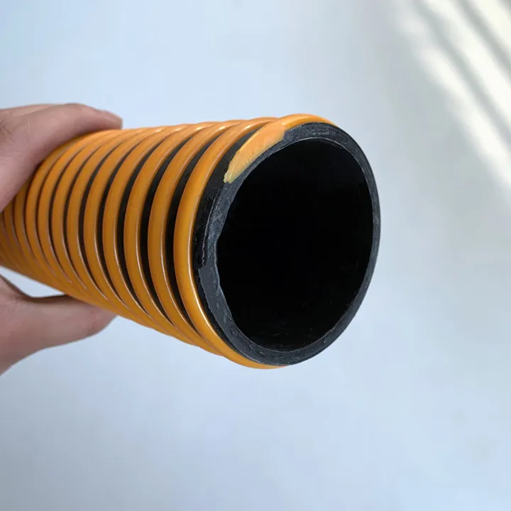 DHgate.com:Black Yellow Convex Ribbed Spiral Sand Suction Hose PVC ...