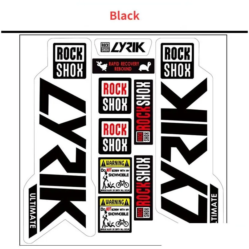Bike Frame Stickers - MTB Fork Decals, Road Bicycle Graphics, DIY ...