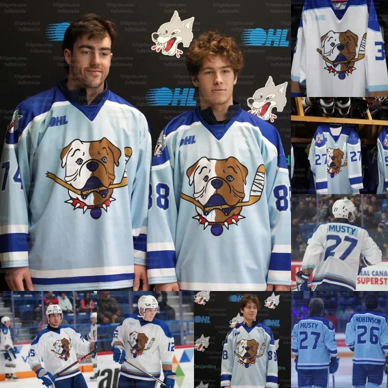 Limited Edition Sudbury Wolves Blueberry Bulldogs Jersey: Quentin Musty ...