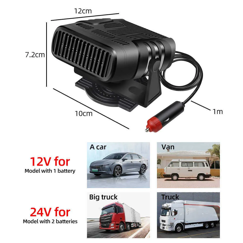 Portable Heater Car 12V/24V Fast Heating Auto Car Heater With Cooling ...