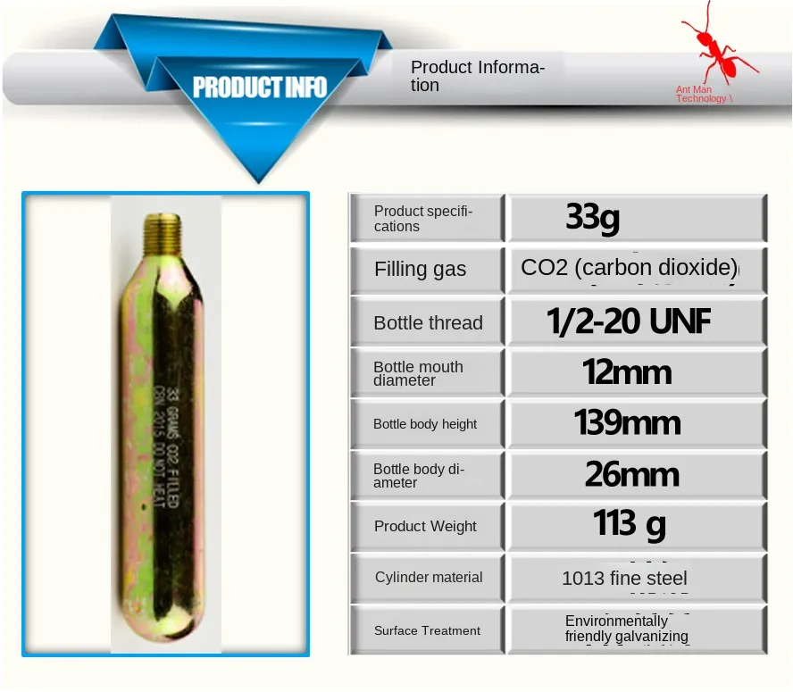 DHgate.com:33g Disposable Threaded CO2 Gas Cartridges for Life-Saving ...