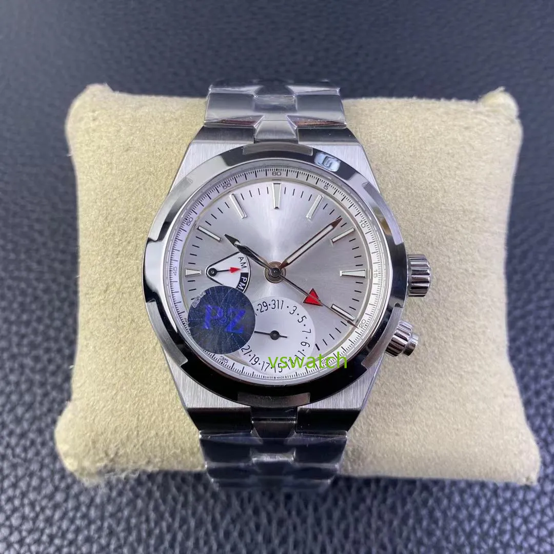 Premium 41mm Dual Time Zone Watch - Sapphire Crystal & Steel Strap ...