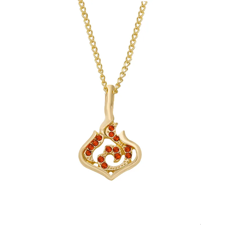 Genshin Impact Zodiac Necklace Geo Cyro Dendro Electro Pyro Eye Of God ...