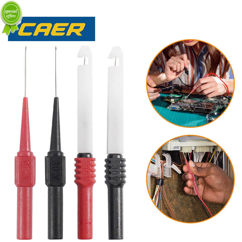 30V Car Multimeter Test Probe Pins Stainless Steel Insulation Wire ...
